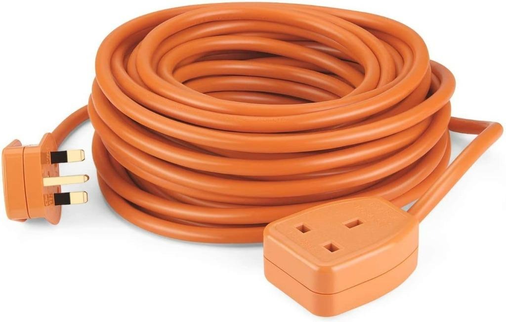 1 Way Gang Single Socket Mains Power Extension Lead 13A Fused UK 3Pin ...