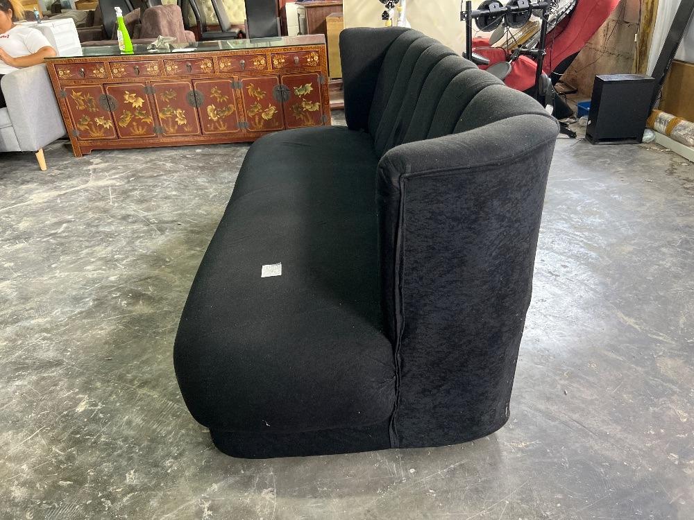 3 Seater Fabric Sofa Black Colour / Sofa Kain 3 Seater Warna Hitam ...