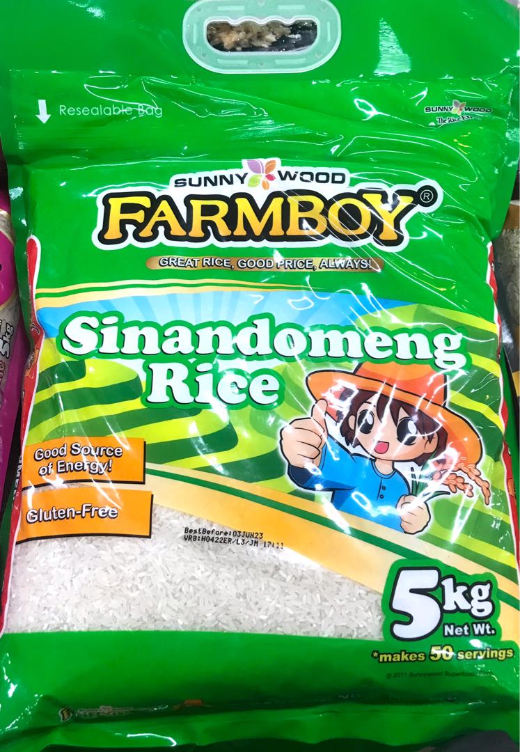 5kg Farmboy Sinandomeng Rice, Food & Drinks, Rice & Noodles on Carousell