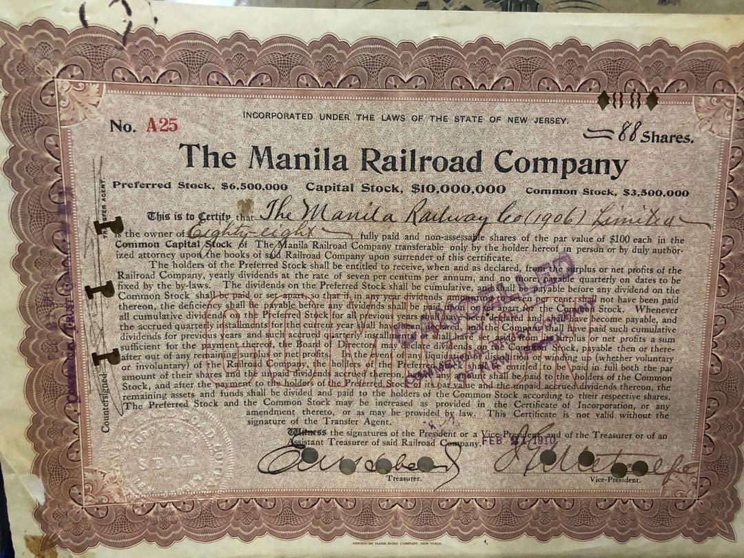 Antique Stock Certificate, Hobbies & Toys, Memorabilia & Collectibles ...