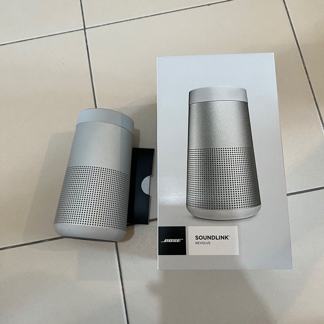 BOSE Soundlink Revolve Silver bluetooth speaker, Audio, Soundbars ...