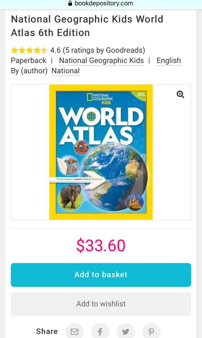Brand new BN National Geographic Kids World Atlas 6th Edition, Hobbies ...