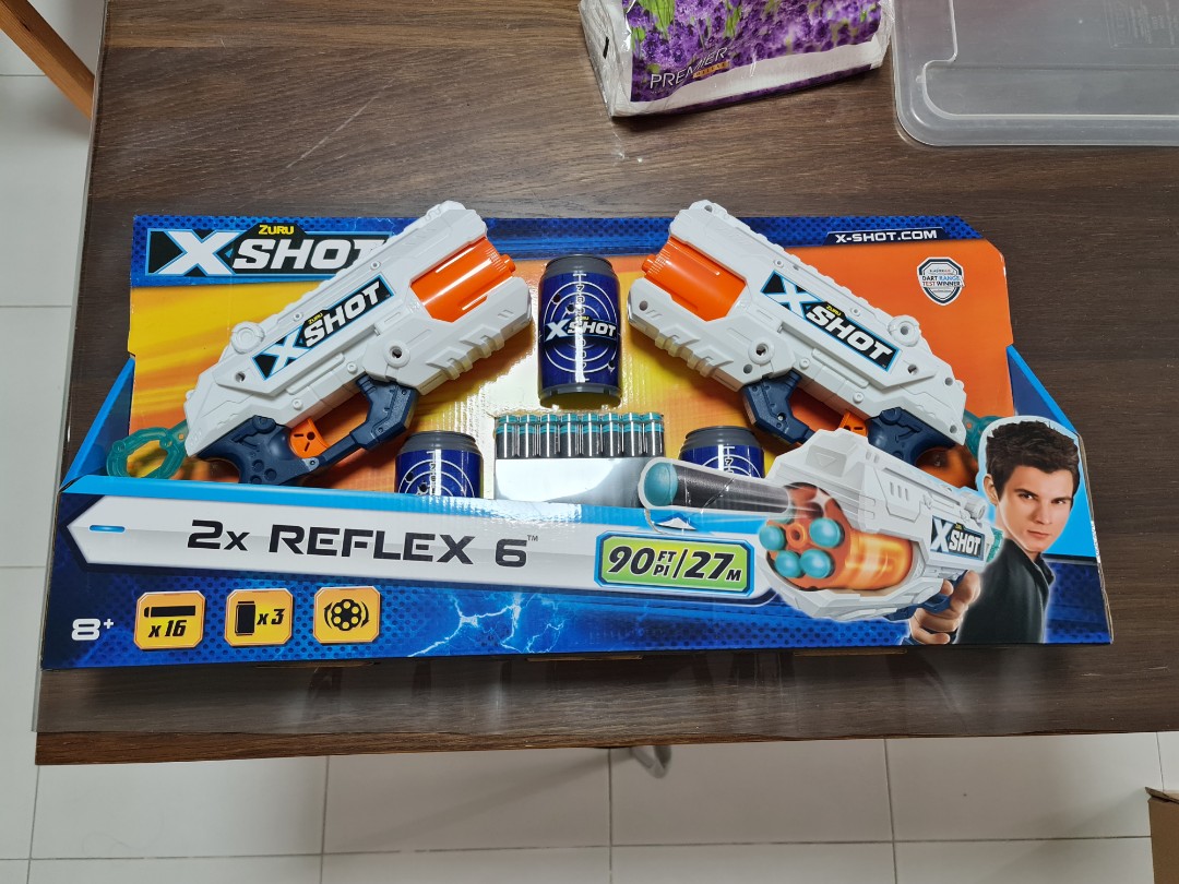 Brand New X-Shot Reflex 6 Double Pack (16 Darts), Hobbies & Toys, Toys ...