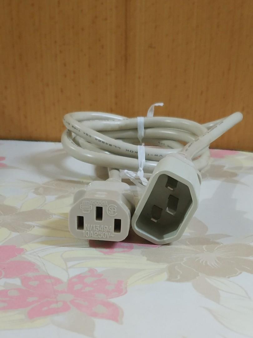 C13/C14 Power Extension Cord C13/C14 電源延長線, 電腦＆科技, 電腦周邊及配件, 電腦線、轉接線及轉換器 ...