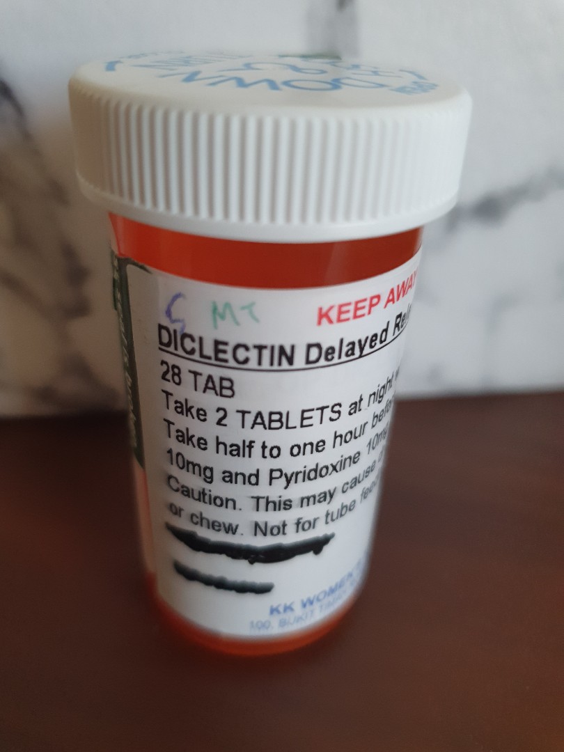 Diclectin for prenatal nausea and vomiting (17 tablets), Health ...