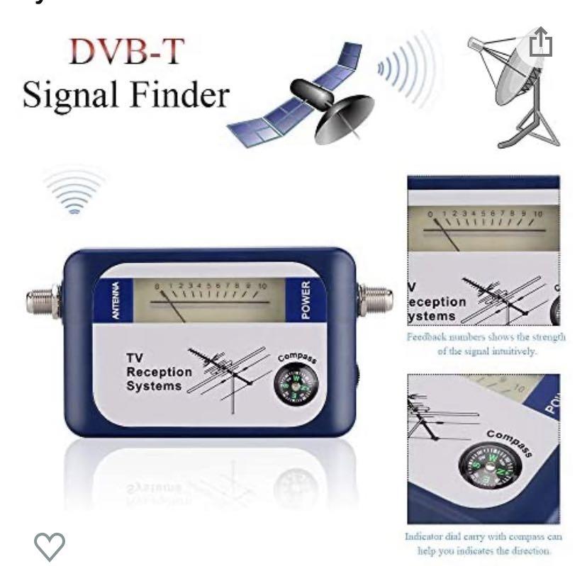 DVB-T Digital Signal Finder Meter Aerial Terrestrial TV Antenna ...