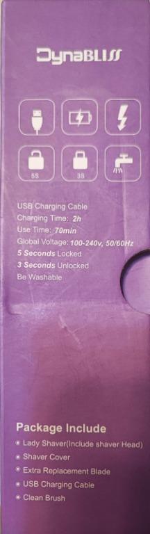 Electric Razor for Women DynaBliss Lady Shaver Bikini Trimmer Wet and ...