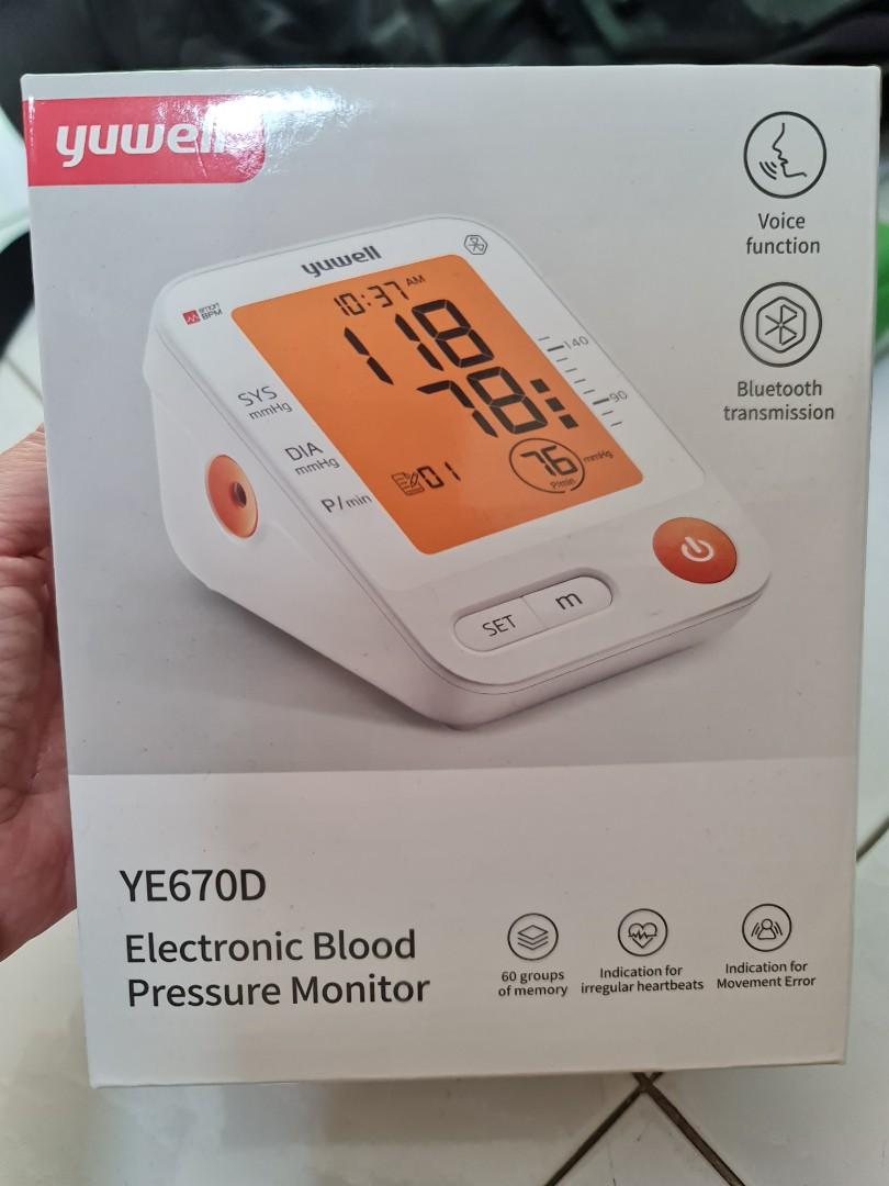 Electronic Blood Pressure Monitor YE670D, Health & Nutrition, Health ...