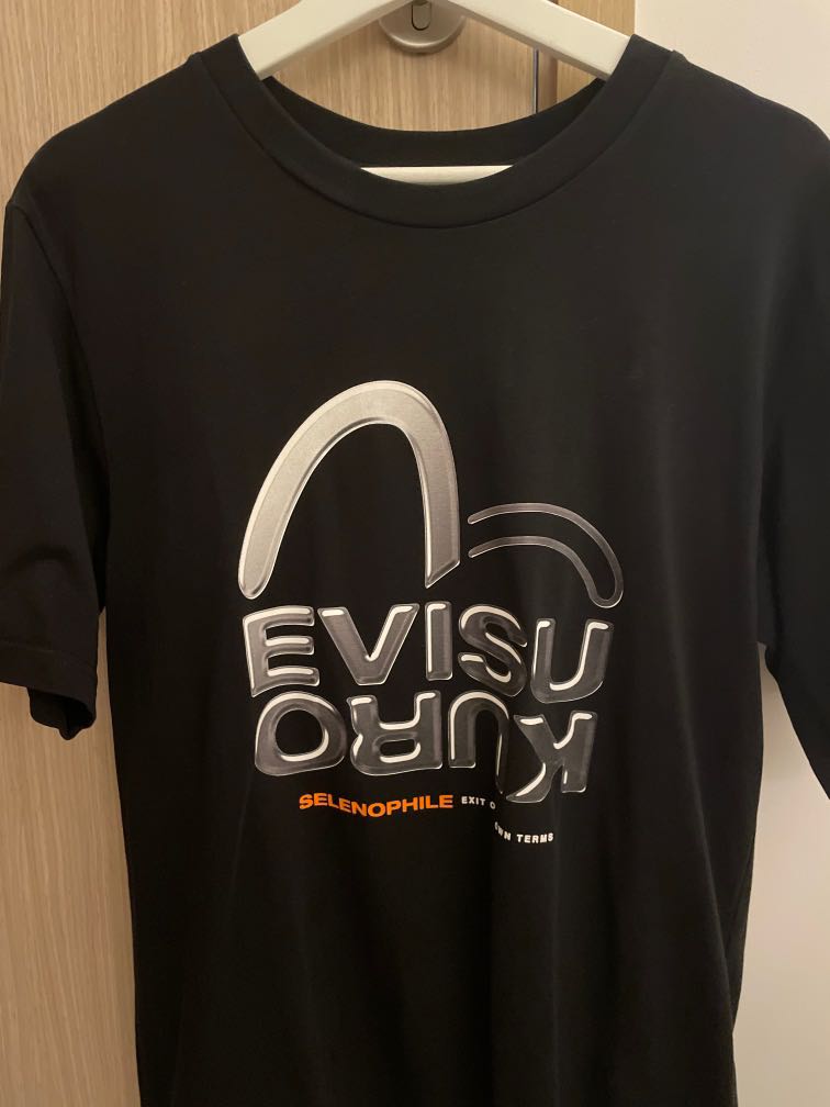 Evisu Kuro Black Tee, Men's Fashion, Tops & Sets, Tshirts & Polo Shirts ...