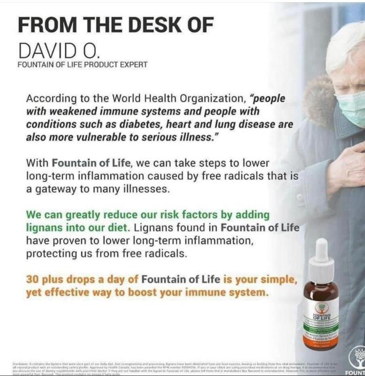 FOL, Fountain OF Life, Food Supplement to strengthen your immune system ...