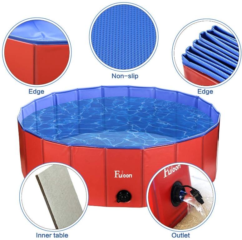 Foldable Collapsible Swimming Pool for Kids and Pets / Portable ... Foldable Collapsible Swimming Pool for Kids and Pets / Portable ...