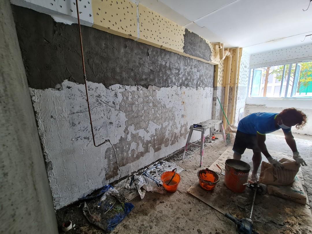 Cheap Hacking and screeding and Plastering. HDB license contractor ...