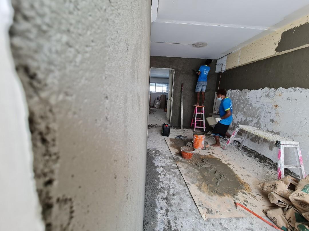 Cheap Hacking and screeding and Plastering. HDB license contractor ...