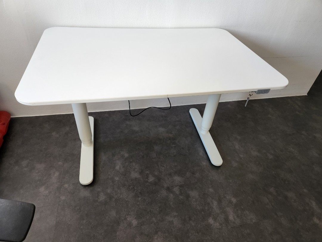 IKEA Bekant Standing Desk, Furniture & Home Living, Furniture, Tables ...