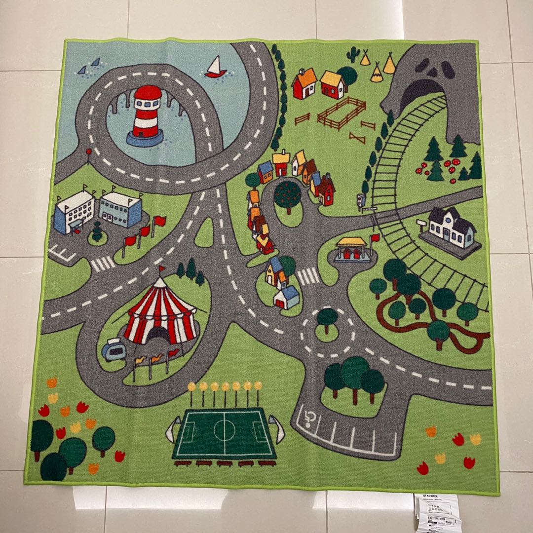 IKEA Rug Carpet Kids Play Playmat Floor Mat STADSDEL 133 x 130 cm ...