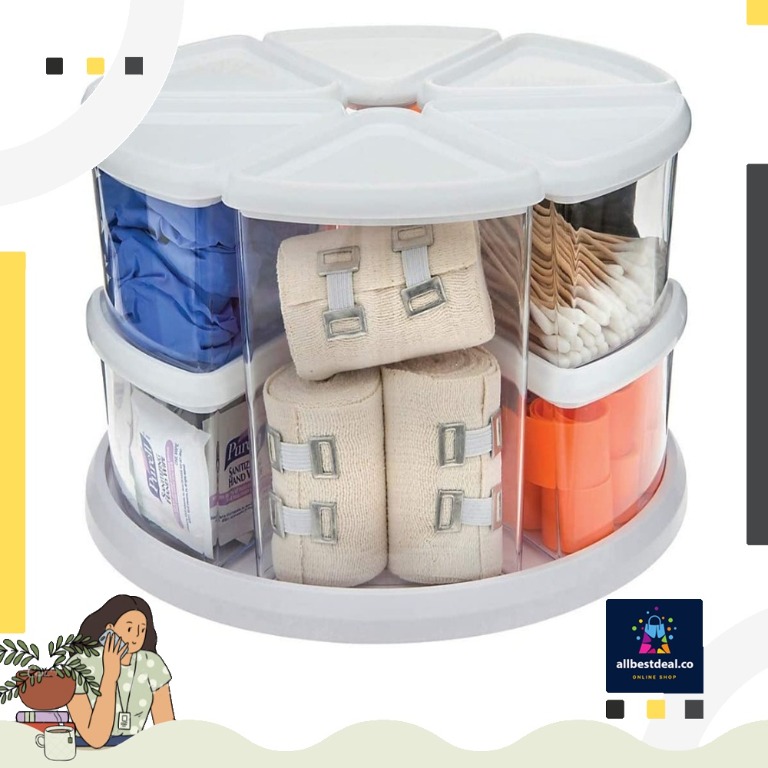 ~instock~ Deflecto Rotating Carousel Craft Storage Organizer, 9 ...