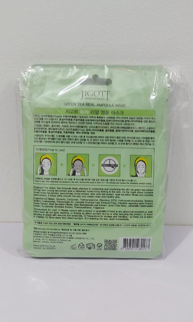 Jigott Facial Masks - Korea, Beauty & Personal Care, Face, Face Care on ...