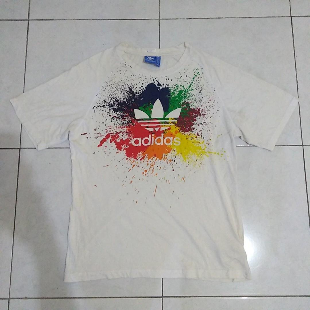 Kaos adidas, Fesyen Pria, Pakaian , Atasan di Carousell