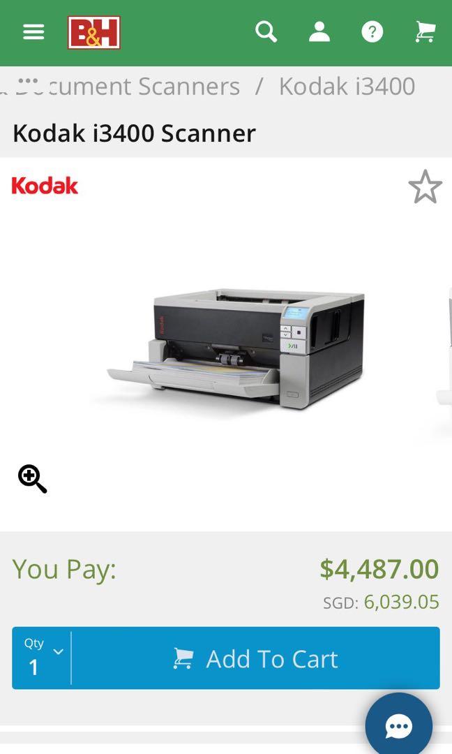 Kodak i3200 High Speed Scanner -Scan double side from A3 to A5 Size ...