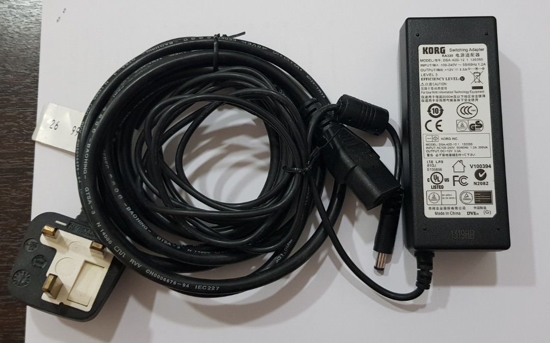 KORG POWER ADAPTOR 12V FOR X50 M50 KROME PA588 PA500, Hobbies & Toys ...