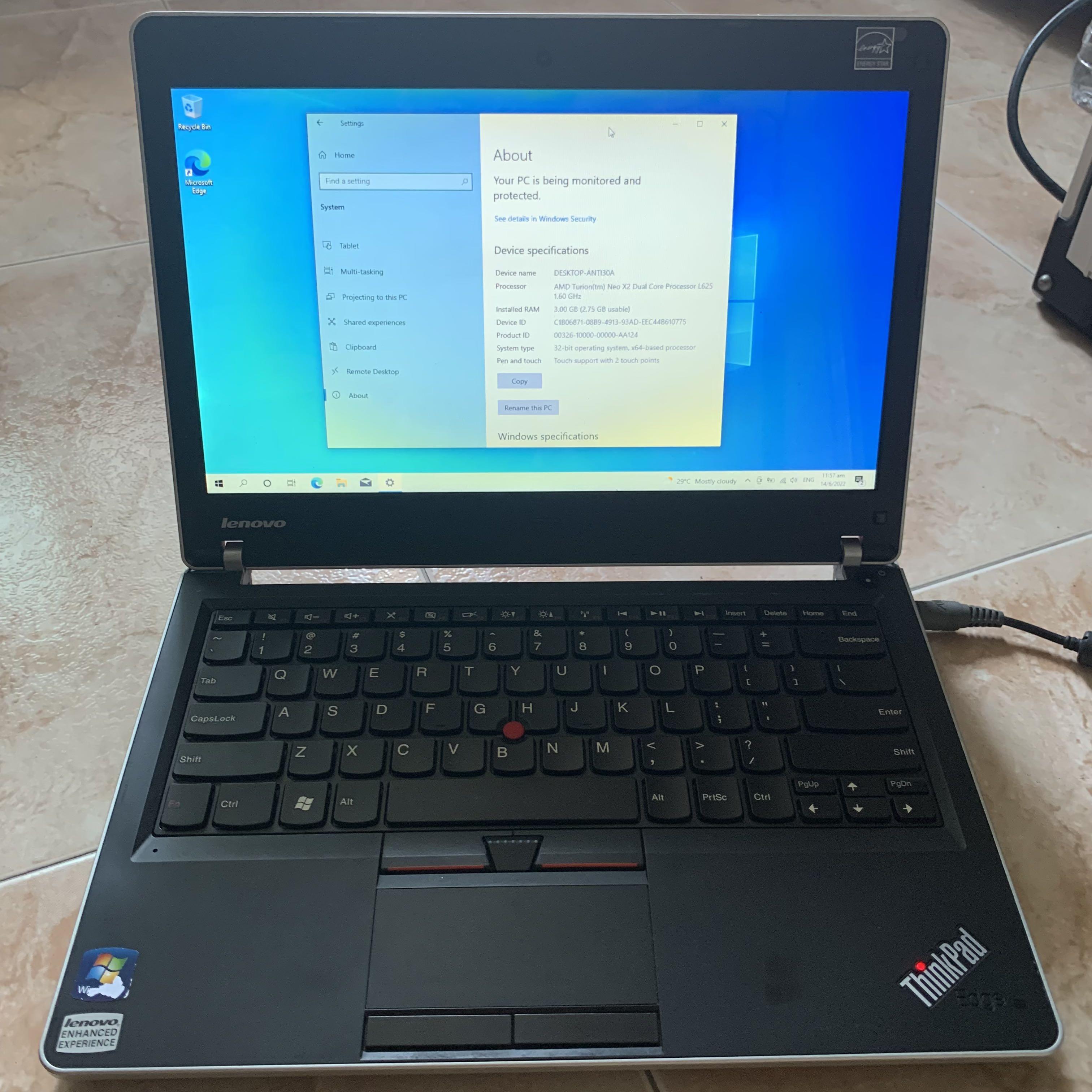 Lenovo Thinkpad Edge 13 Laptop, Computers & Tech, Laptops & Notebooks ...