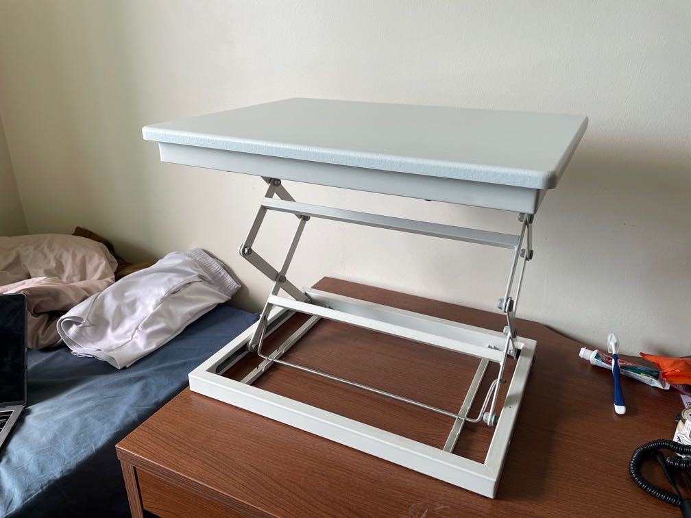 Adjustable Table Standing Desk Extension, Furniture & Home Living ...