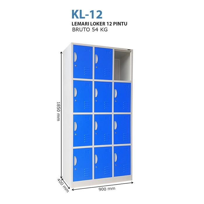 LOKER LOCKER KL12 Kozure LEMARI KABINET BESI 12 PINTU LOKER KARYAWAN ...