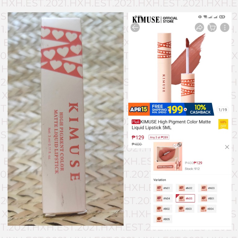 matte liquid lipstick (kimuse), Beauty & Personal Care, Face, Makeup on ...
