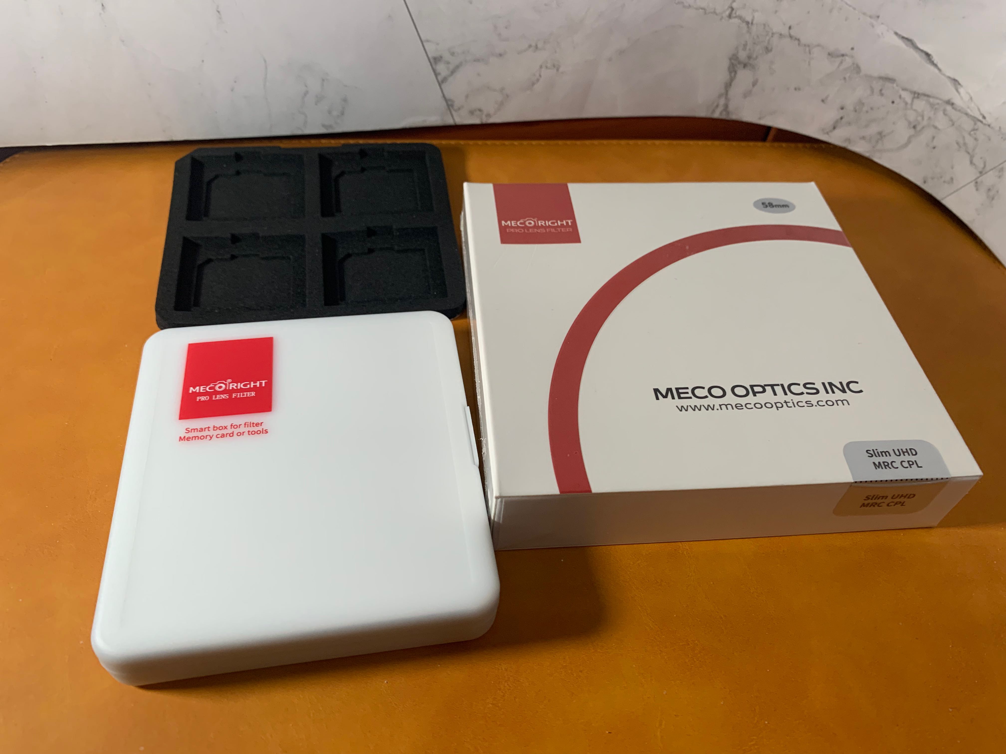 全新MECO美高極薄MRC CPL偏振鏡濾58mm 送盒, 攝影器材, 攝影配件, 其他攝影配件 - Carousell