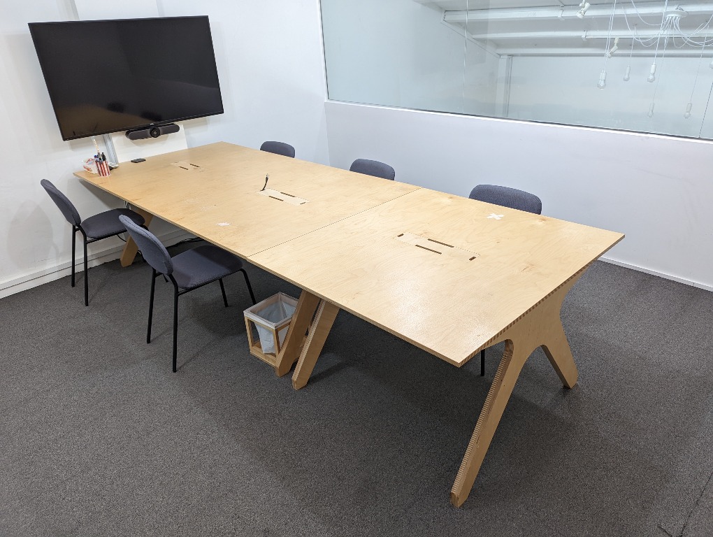 Meeting room / Office table 2.4m x 1.2m with cable channel, Furniture ...