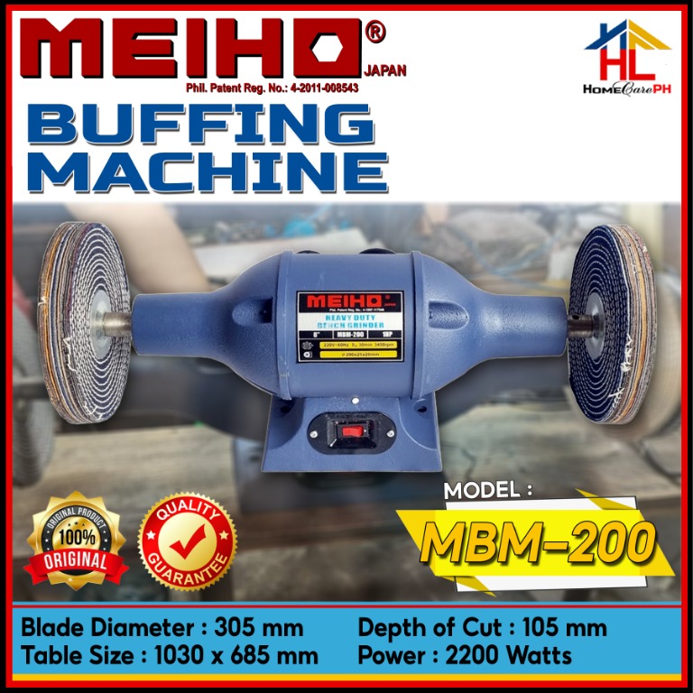 MEIHO BUFFING MACHINE Model: MBM-200, Commercial & Industrial ...