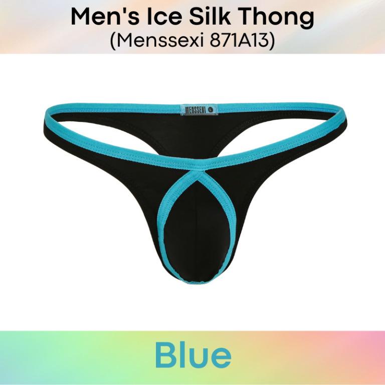 Men's Thong: Ice Silk Thong Underwear (Menssexi 871A13), Men's Fashion ...