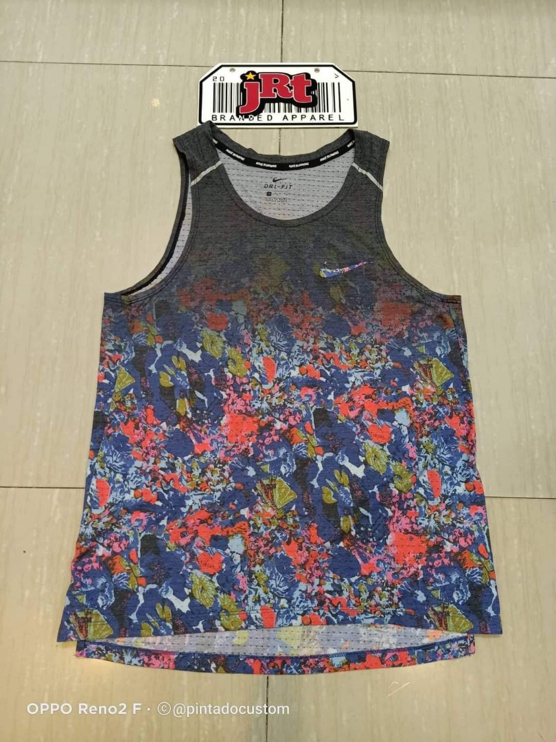 Nike DRI fit sando floral, Men's Fashion, Activewear on Carousell