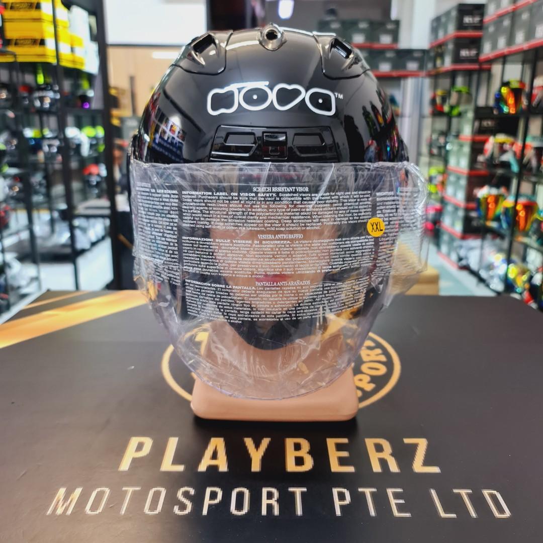 NOVA DOT GLOSS BLACK HELMET, Motorcycles, Motorcycle Apparel on Carousell