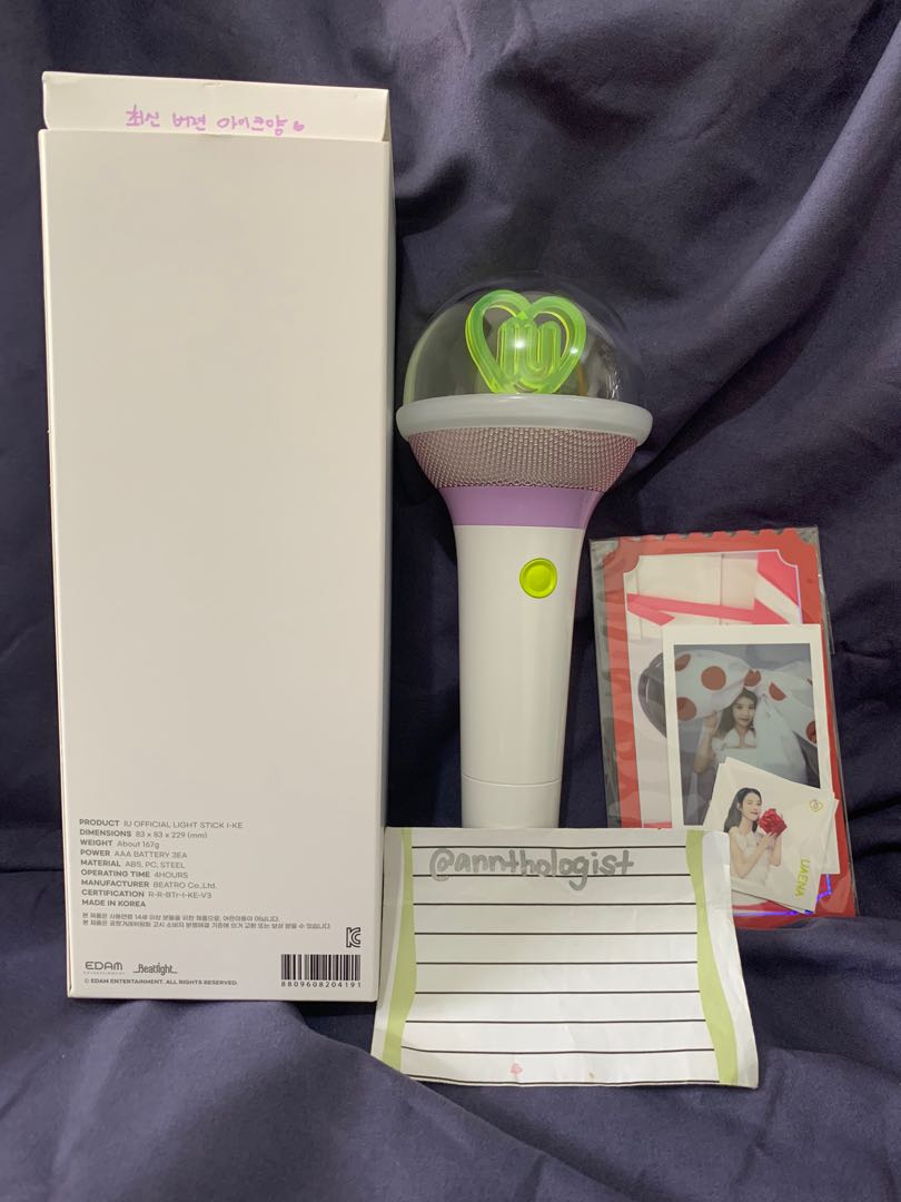 Onhand Official IU Lightstick Version 3 V3 Ike, Hobbies & Toys ...