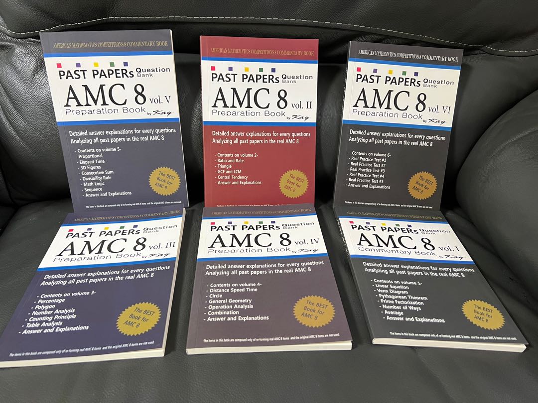 【現貨】Past Papers Question Bank AMC8 math preparation books 6本美國數學競賽題補充 ...