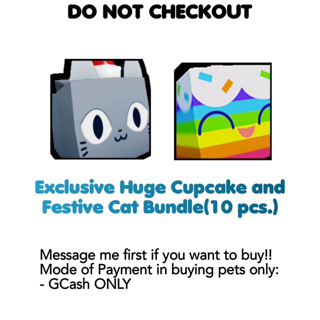Pet Simulator X Exclusive Huge Festive Cat and Cupcake Bundle, Video ...