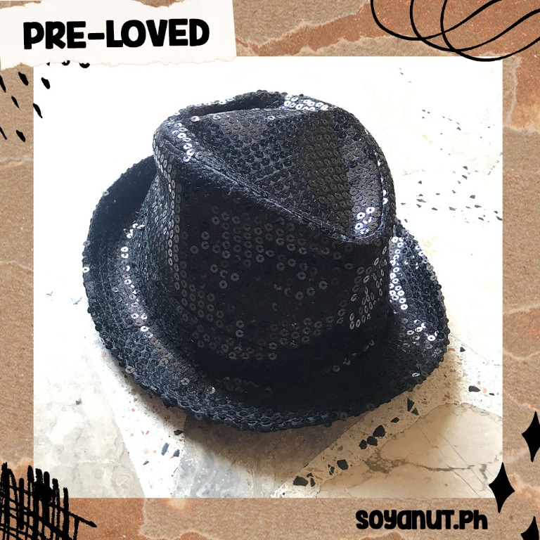 [PRE-LOVED] Fedora Hat Bruno Mars Hat Michael Jackson Hat (SEQUINS ...