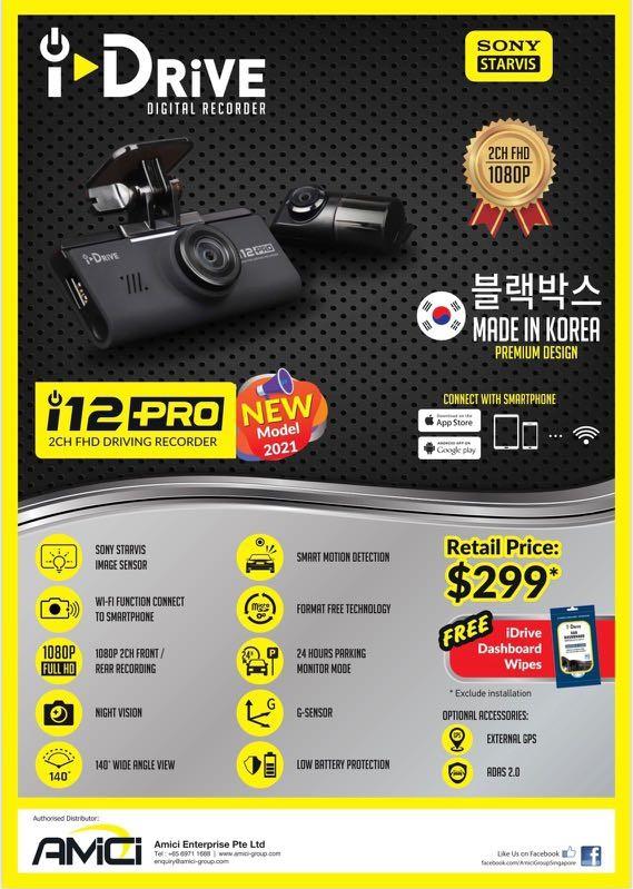 Promo! Idrive i12 Pro 2 Channel Full HD Car Dvr Dash Camera / Car ...