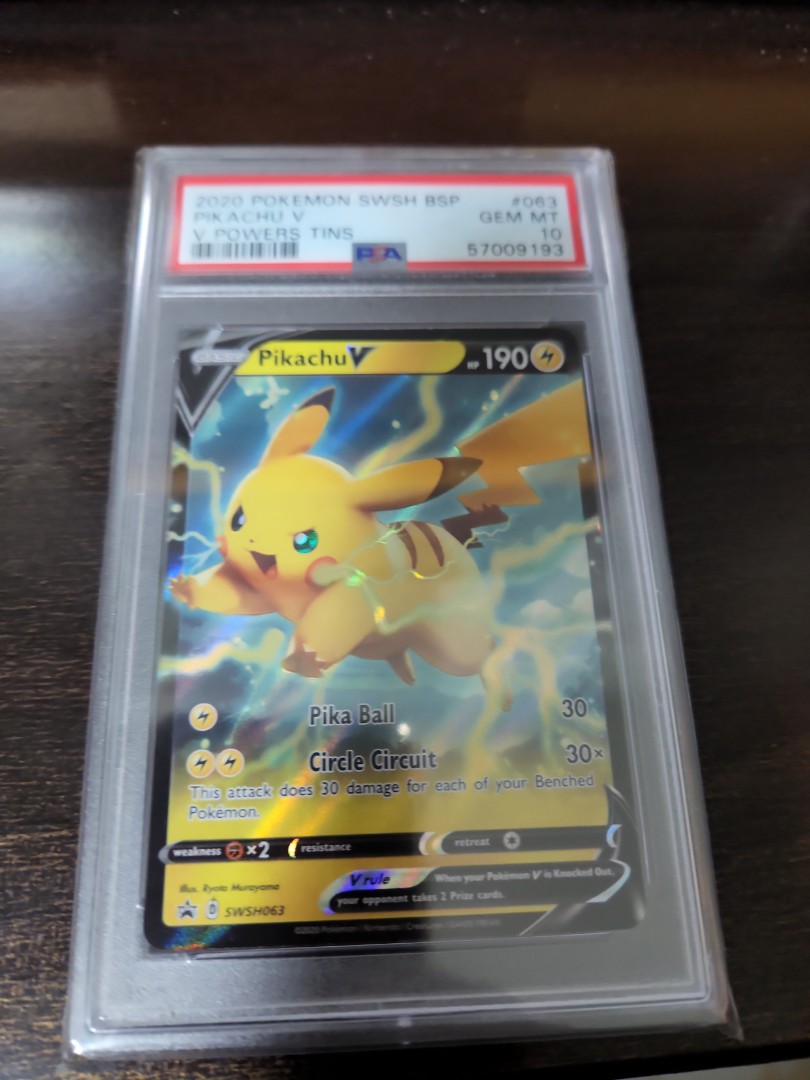 PSA 10 Pikachu V promo pokémon card swsh063, Hobbies & Toys, Toys ...