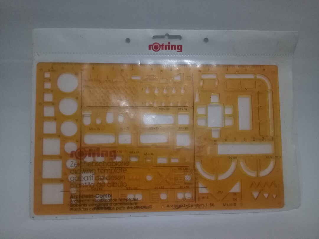 Rotring 1:50 Furniture Template, Hobbies & Toys, Stationary & Craft ...
