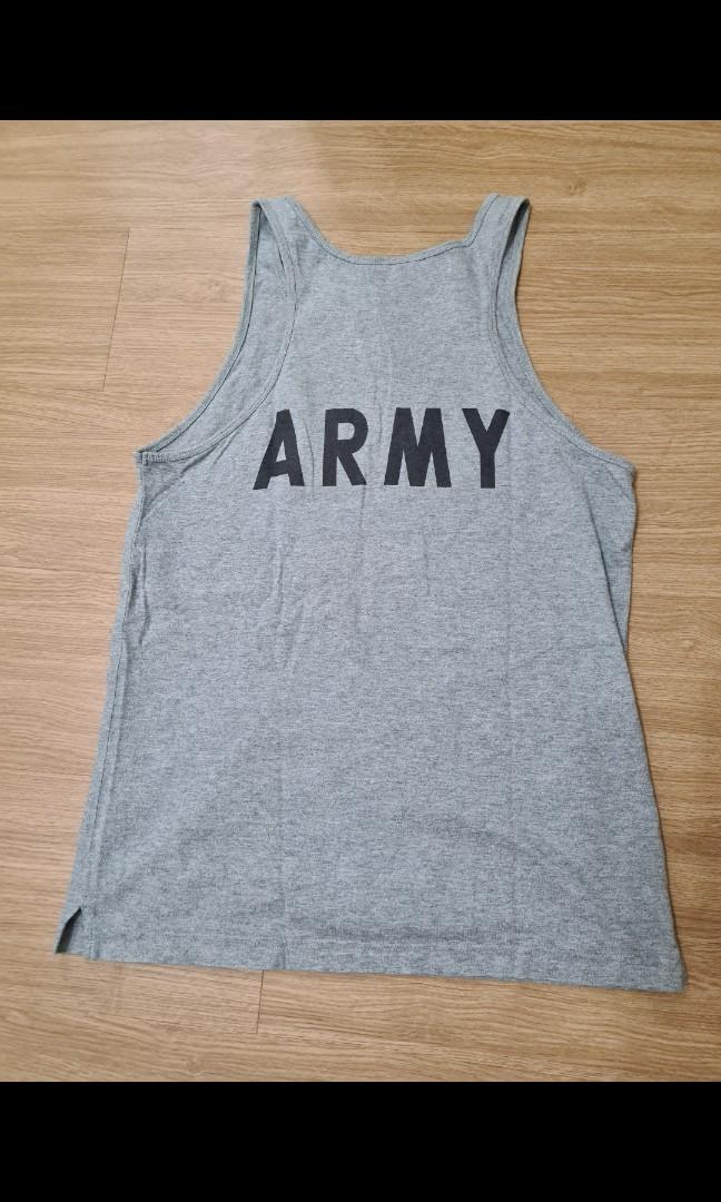 SAF Army PT Singlet, Men's Fashion, Activewear on Carousell