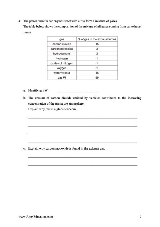 Sec 3/4/5 Combined Science - Chemistry (Topical notes and worksheets ...