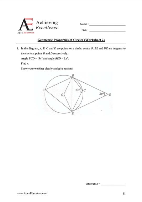 Sec 3 + Sec 4 Math (Elementary) Topical Notes + Worksheets + Exam ...
