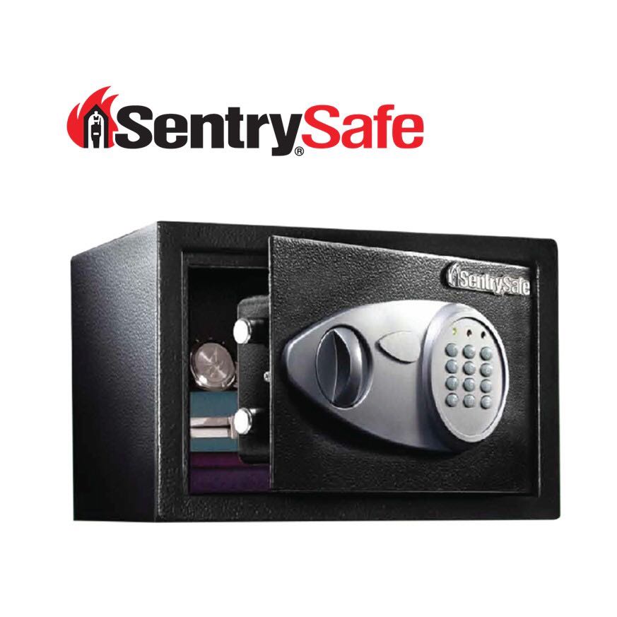 Sentrysafe X055 , Mini Digital Cupboard Safe Stainless Steel Bolt Down ...