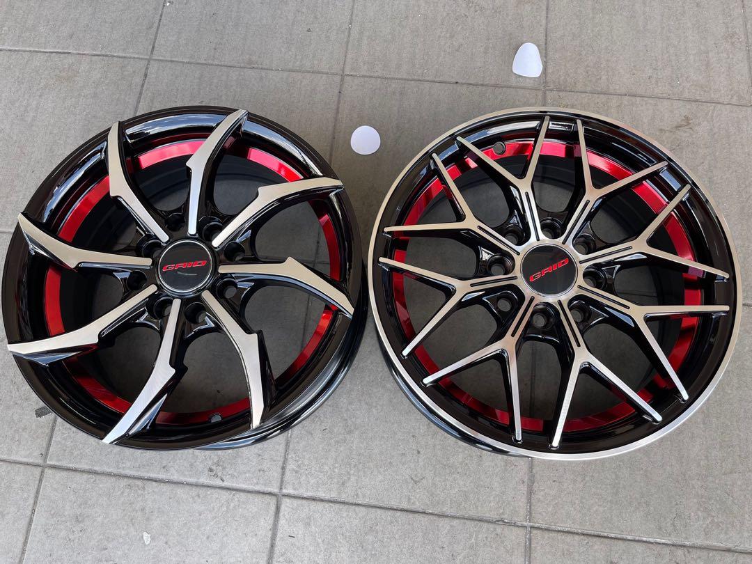 Sport rim baru 14 GRID cutting original Japan flow fomn kancil viva ...