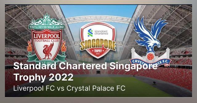 Standard chartered Liverpool football match ticket 15 July x 6 tickets ...