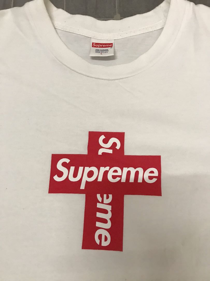 Supreme cross box logo, Men's Fashion, Tops & Sets, Tshirts & Polo ...