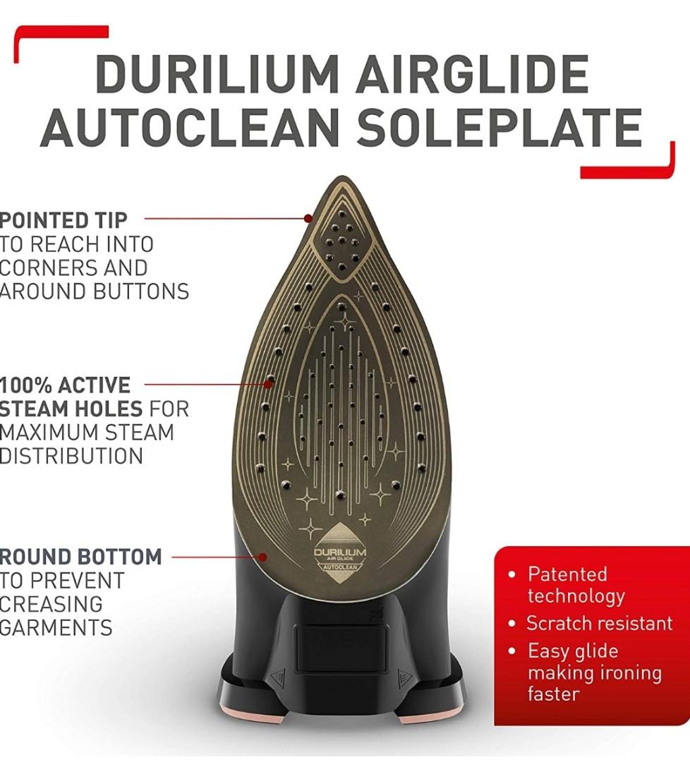 Tefal Ultimate Pure FV9845 Steam Iron, 3200W, Black & Rose Gold, TV ...