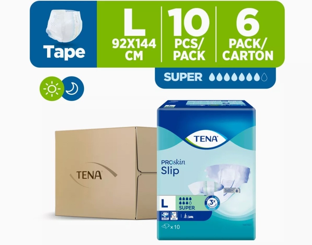Tena proskin slip Super(L size, tape), Health & Nutrition, Assistive & Rehabilatory Aids, Adult ...